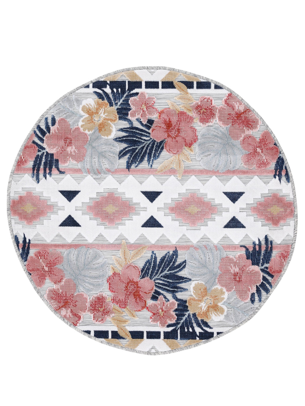 In- & Outdoor Teppich Deja Rund Multicolor - Maschinengewebt & aus ...
